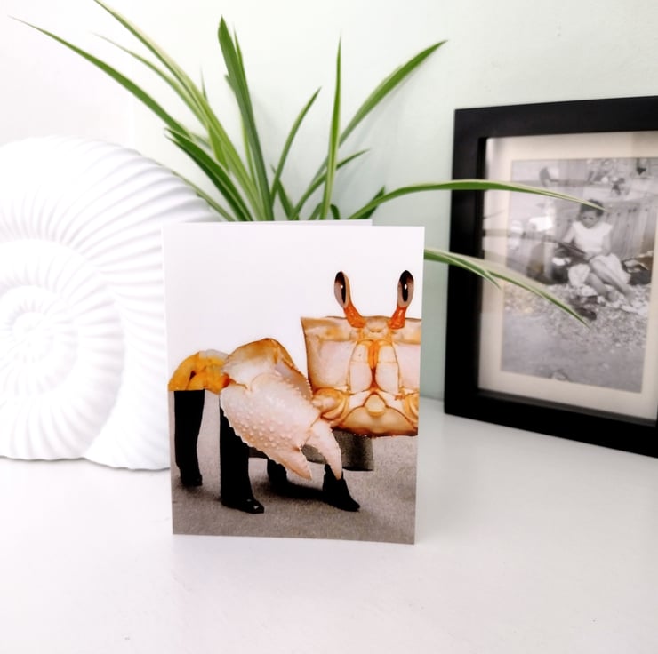 Crab Collage Greetings Card - Folksy