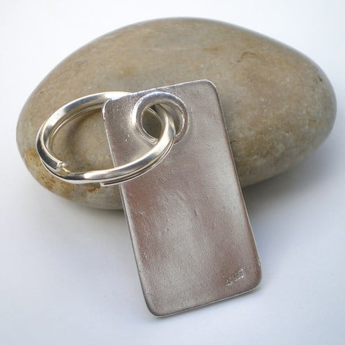 Imprint Me Silver Fingerprint Key Ring - Folksy