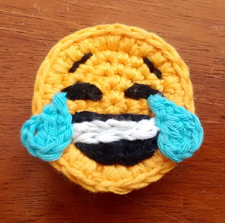 Set of 3 Crochet Emoji Magnets - Folksy
