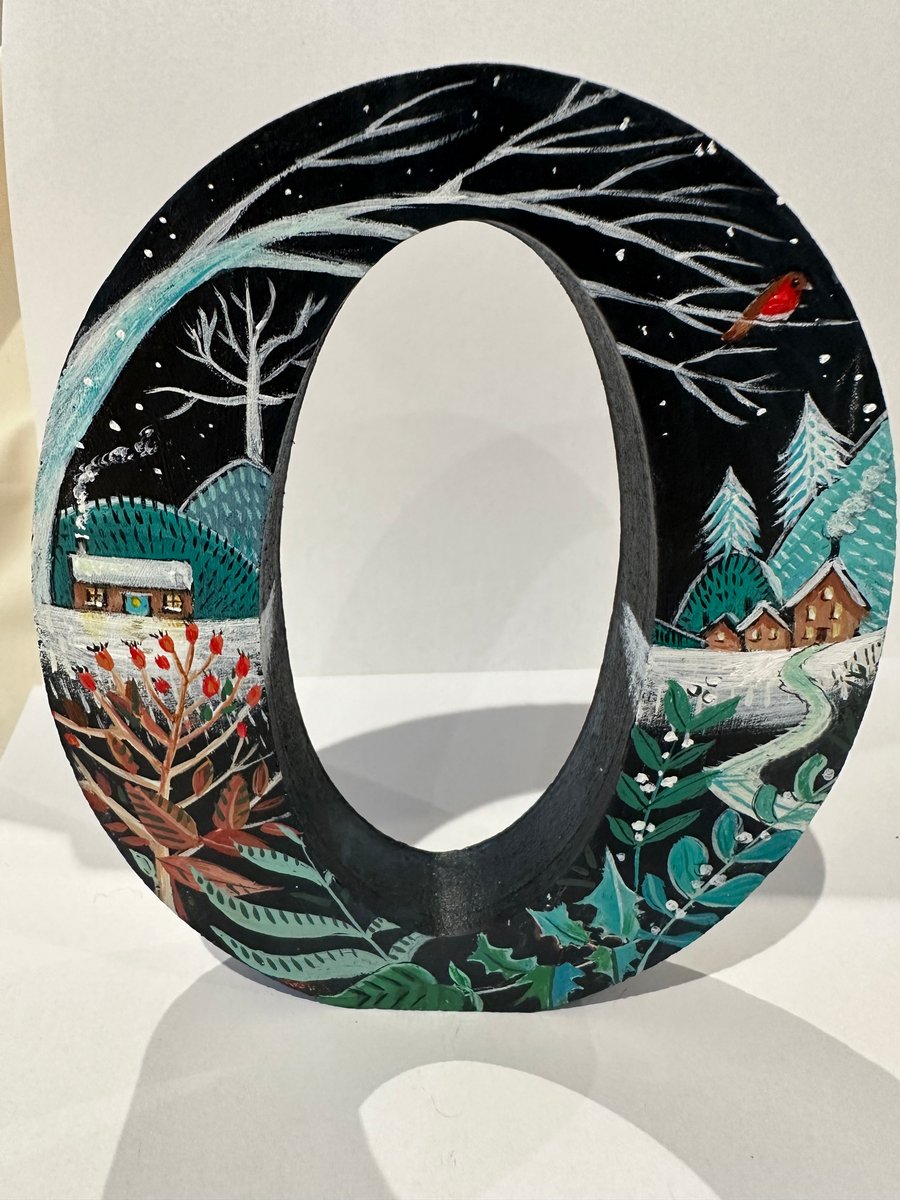 Hand Painted letter O - Folksy