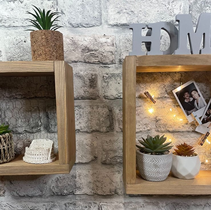 Farmhouse chicken wire boxed shelves multiple c... - Folksy