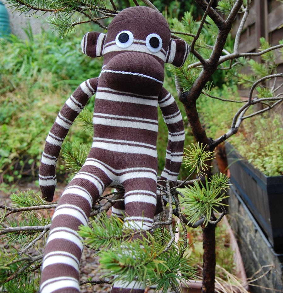 Sock Monkey - Coco - Folksy