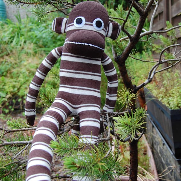 Sock Monkey - Coco - Folksy