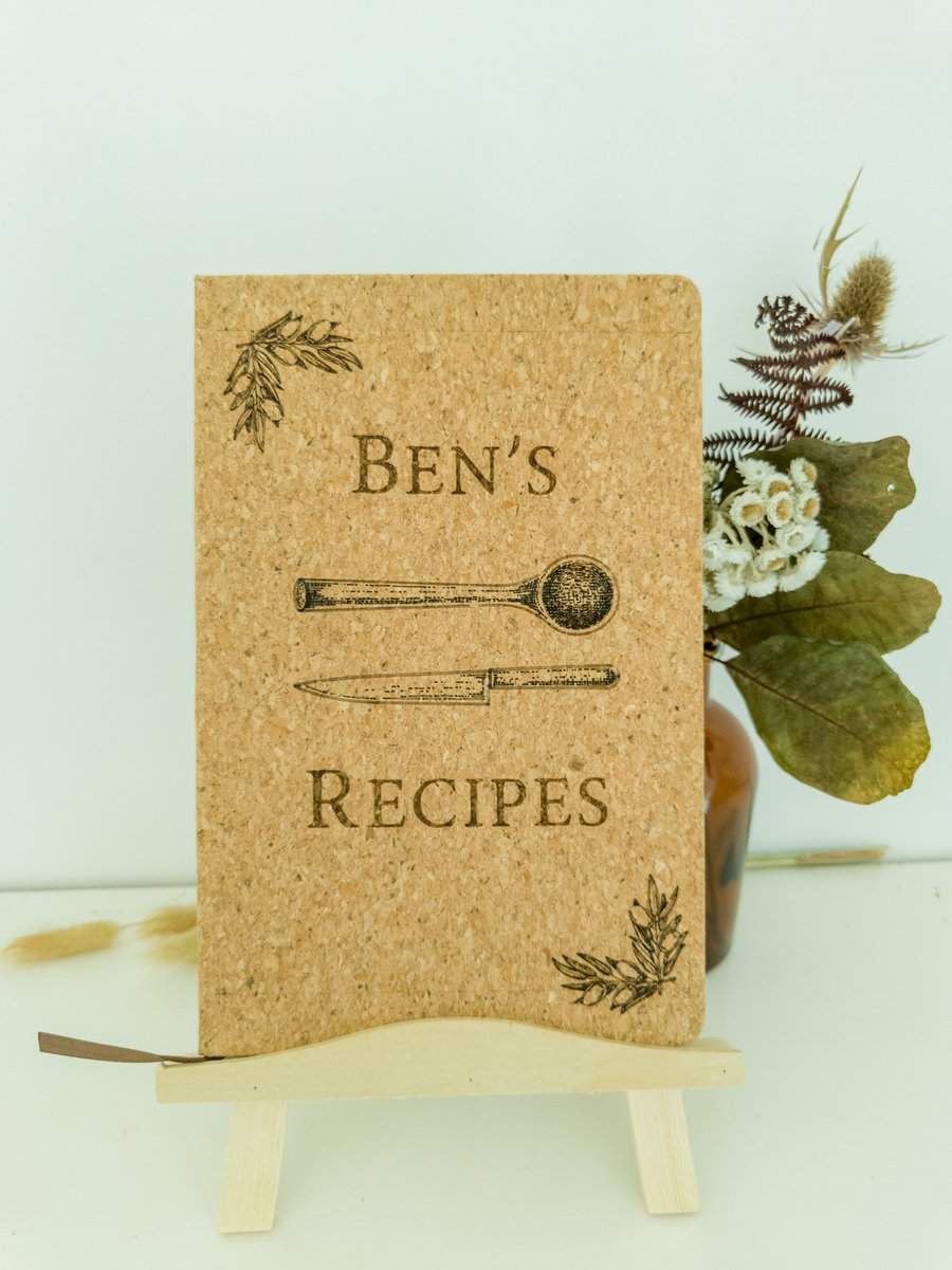 Personalised Cork A5 Recipe Book. - Folksy