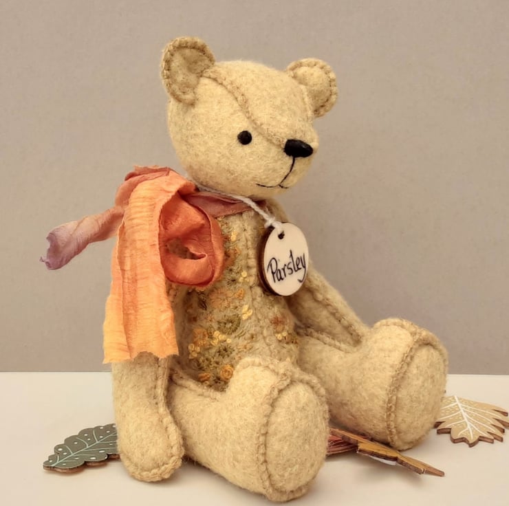 Teddy bear, Unique artist bear, one of a kind h... - Folksy