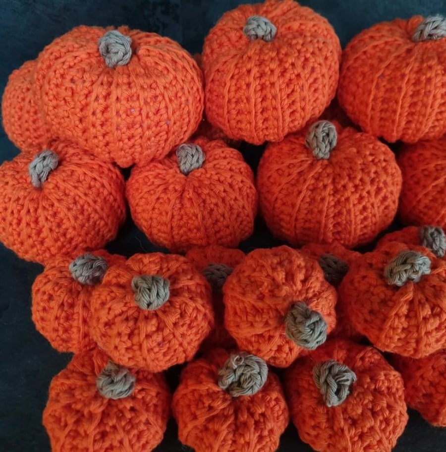 Set of Three Tiny Pumpkins Custom Made - Folksy
