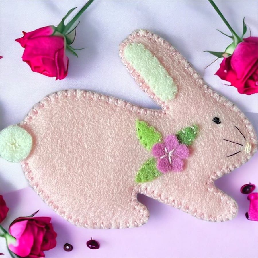Felt Rabbit Hanging Decoration - Folksy