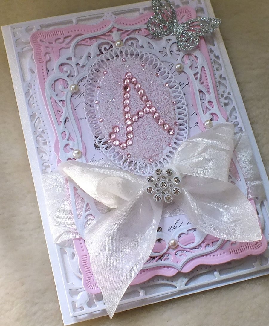 Handmade Pretty Personalised Monogram Birthday ... - Folksy