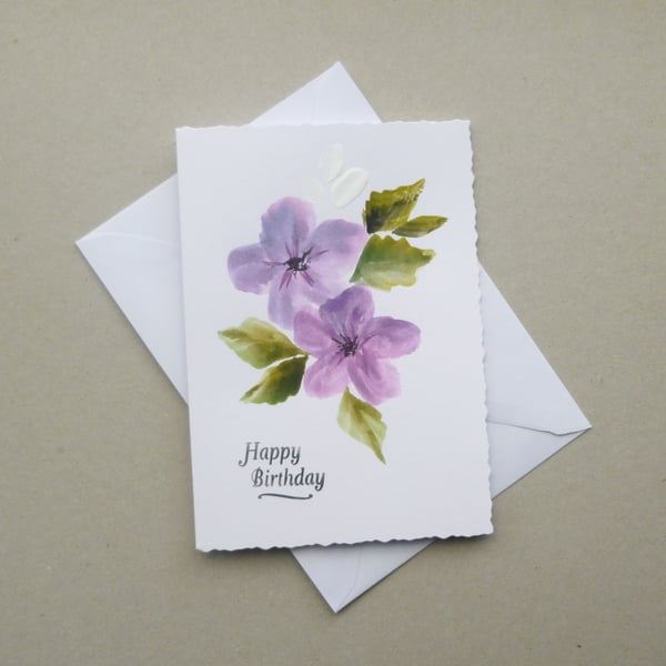 original art hand painted Birthday card ( ref F... - Folksy