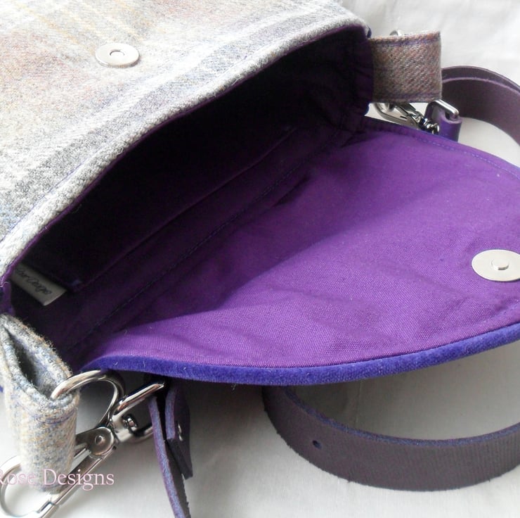 Blue and purple cross body bag. Shoulder bag. - Folksy