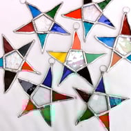 Stained Glass Wiggly Star Suncatcher - Folksy