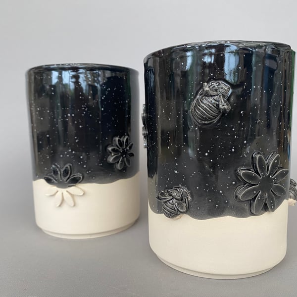 Black rain sippy cups - Folksy