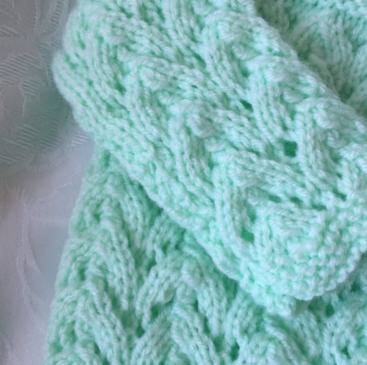 Hand Knitted Mint Green Matinee Cardigan will ... - Folksy
