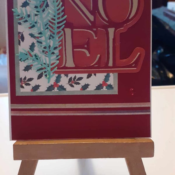 Red Noel Christmas Card - Folksy