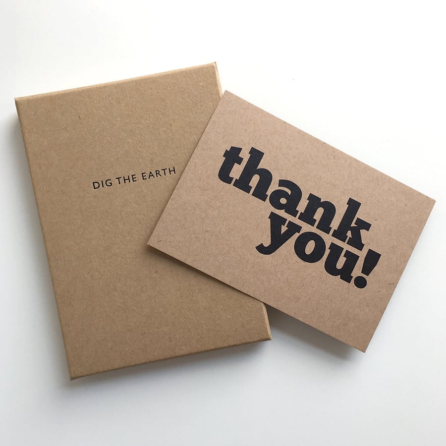 Thank You - Set Of 12 Mono Postcard Note Cards ... - Folksy