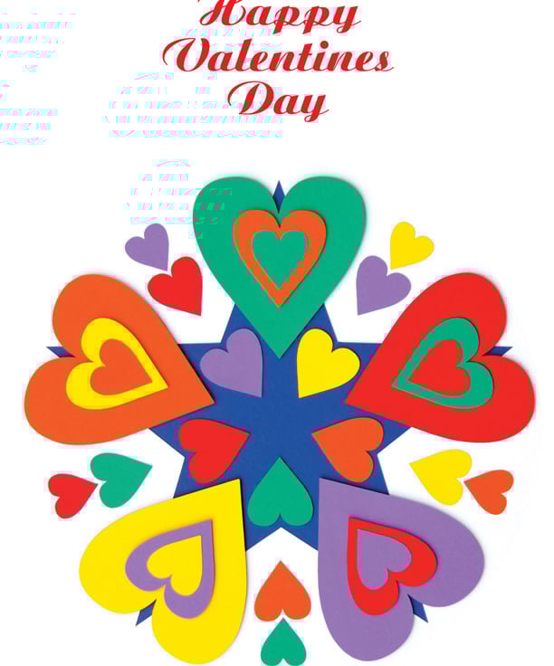 11 - HEART STAR PAPER SCULPTURE WITH MATCHING V... - Folksy