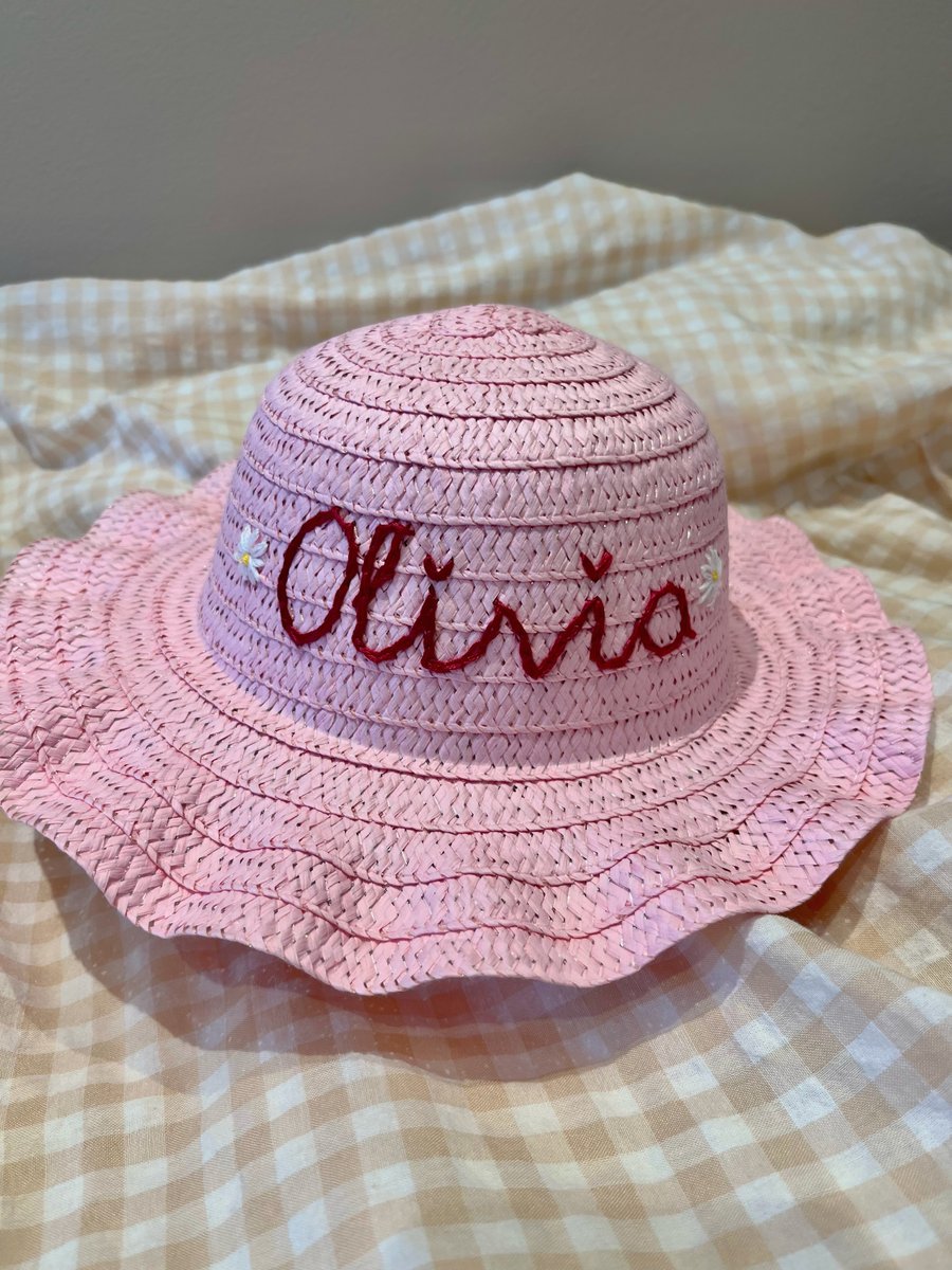 Personalised children’s summer hat - Folksy