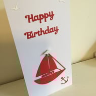 Nautical themed birthday card. CC207 - Folksy