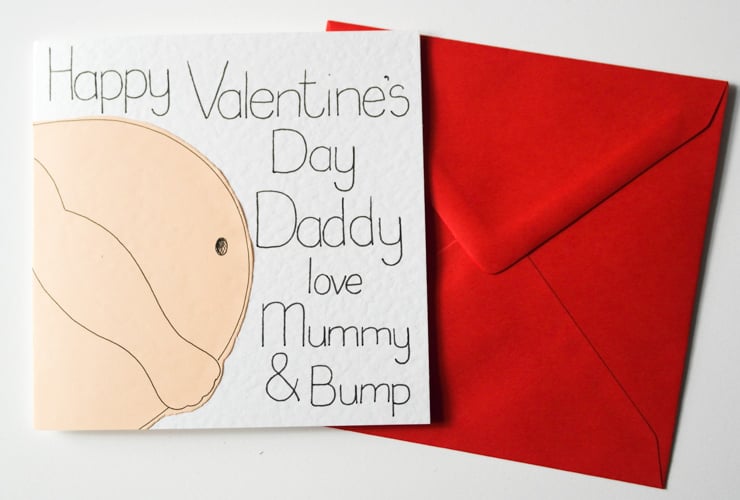 Bump Valentine's Day Card From Mummy To Be For... - Folksy