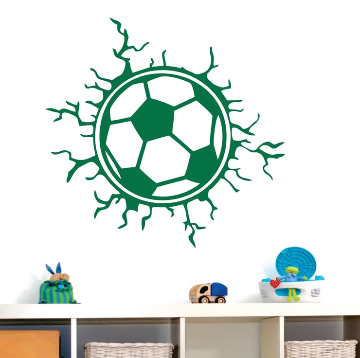 Football Through the Wall Decor Vinyl Wall Stic... - Folksy