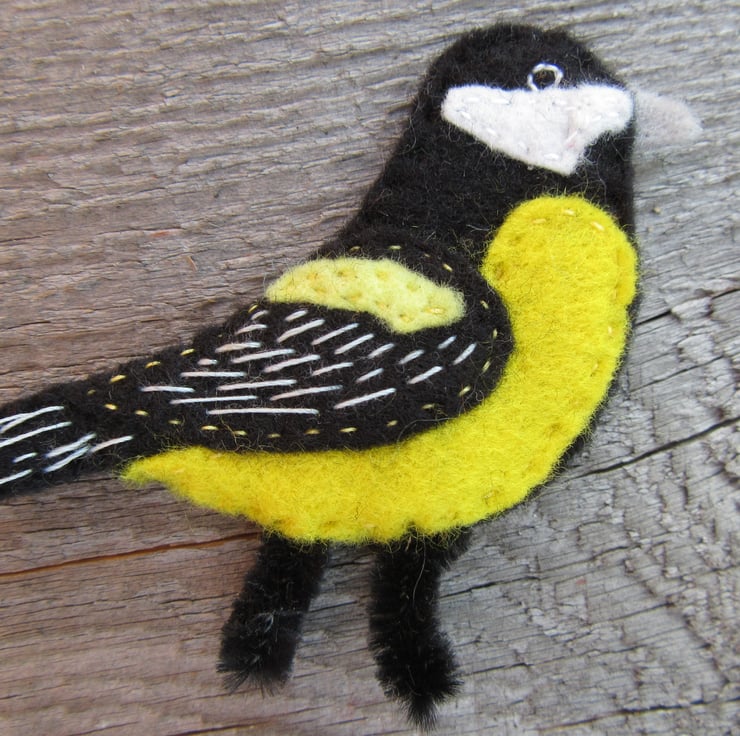 Bird fridge magnets, felt magnets, bird watcher... - Folksy