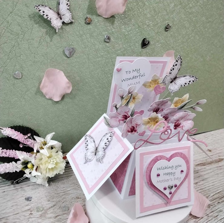Hand made, personalized, unique, pop up box, Mo... - Folksy