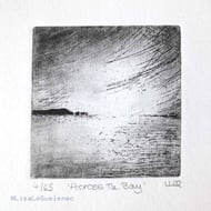 Coastal etching print across the bay no.4 of 65... - Folksy
