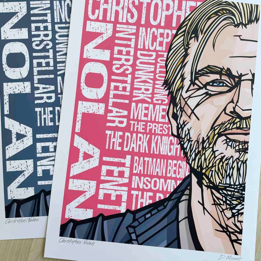 CHRISTOPHER NOLAN art print, Movie directors wa... - Folksy
