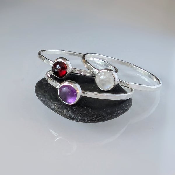 Handmade rings - sterling silver on Folksy