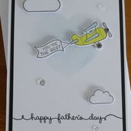 Father's Day Card with Free Gift Tag - Plane - Folksy