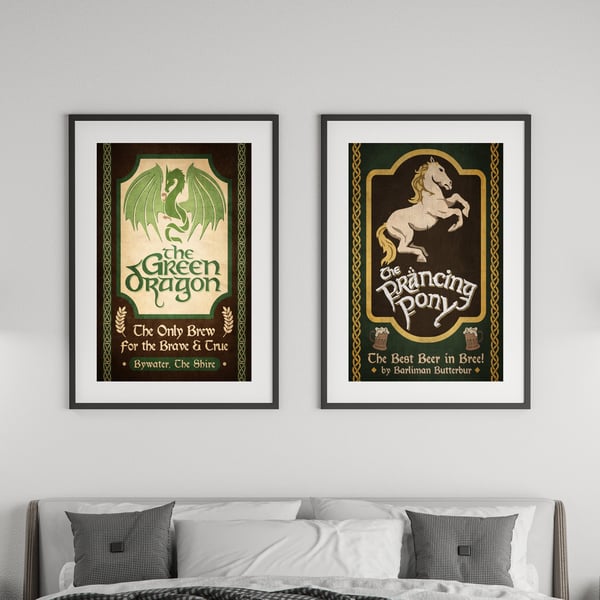 Lord of the Rings Bar Sign Collection Movie Pos... - Folksy