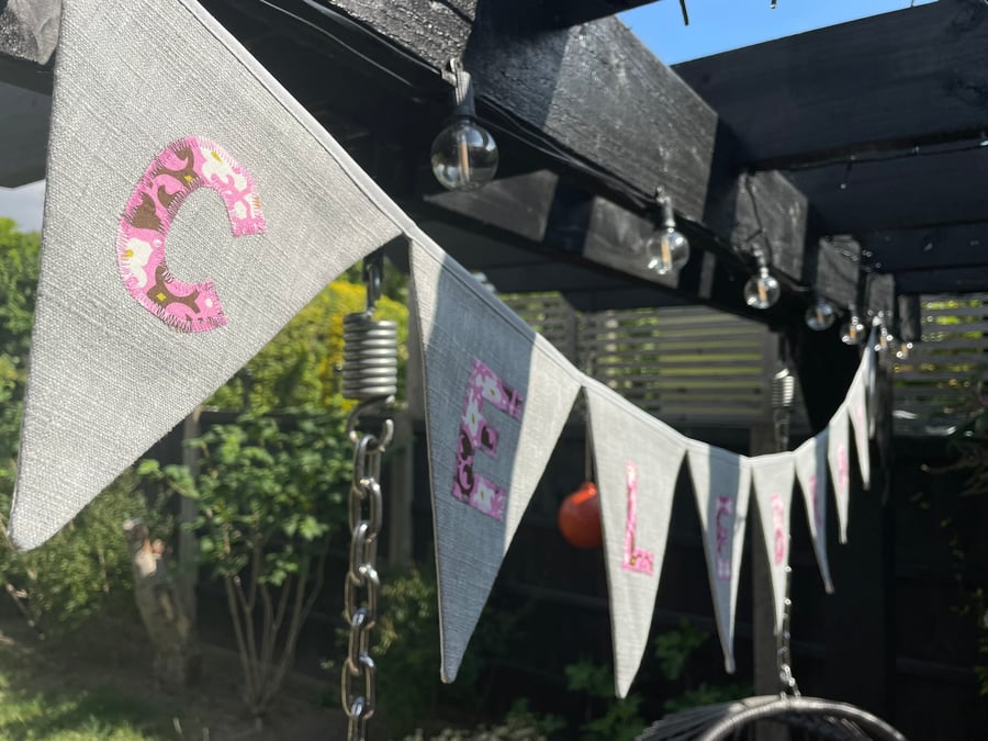 Handmade 'CELEBRATE' Bunting - Folksy