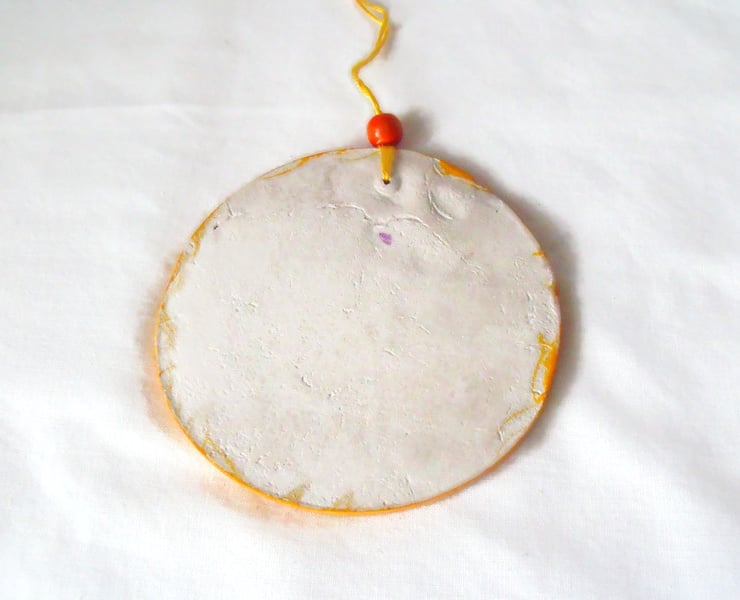 clay craft room sign in orange for hanging from... - Folksy