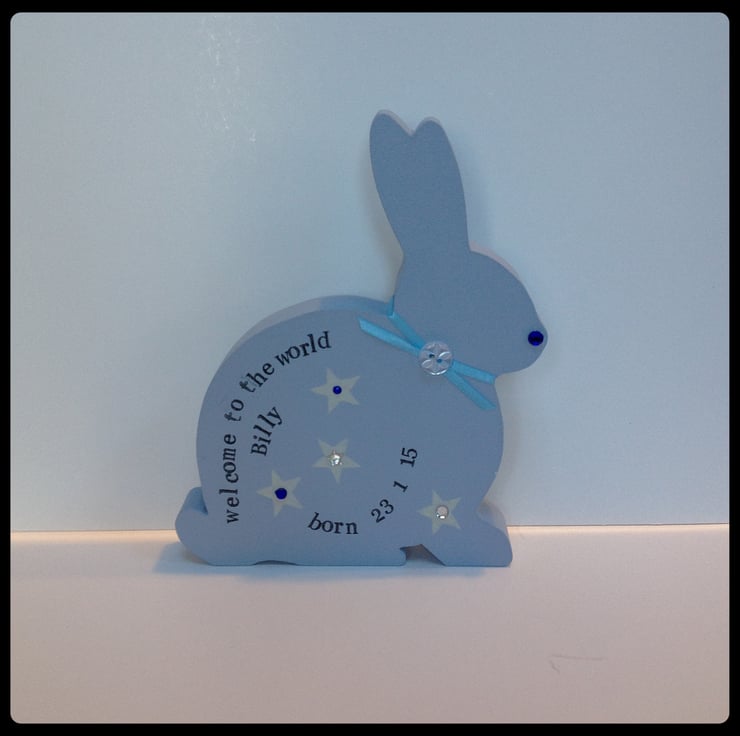 Bunny Rabbit New Baby or Any Occasion Gift - Folksy