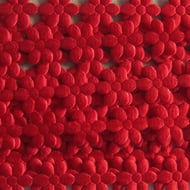 2 Metres Red Daisy Trim - Folksy