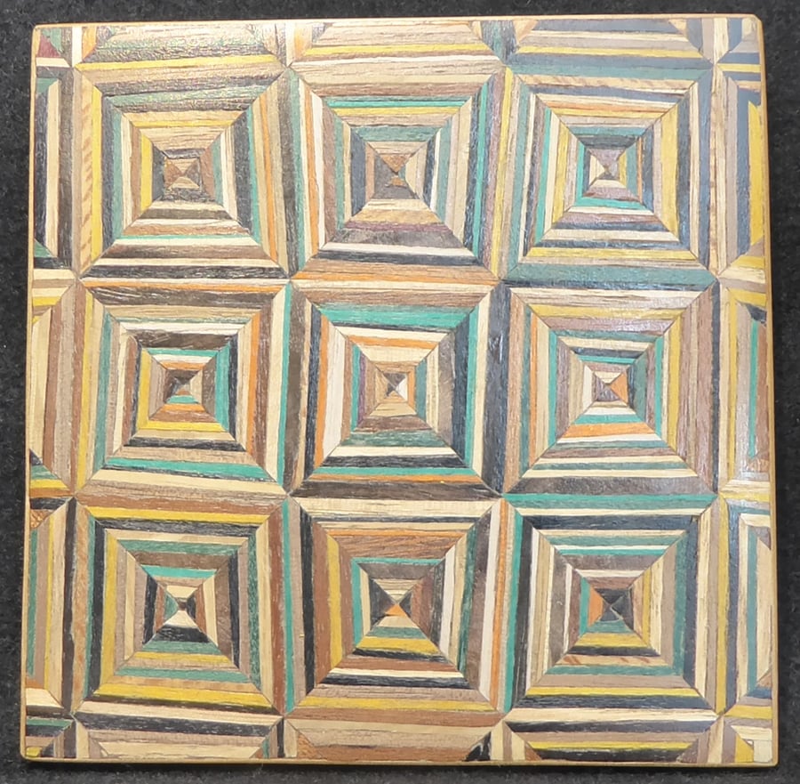 Wood veneer coaster - Folksy