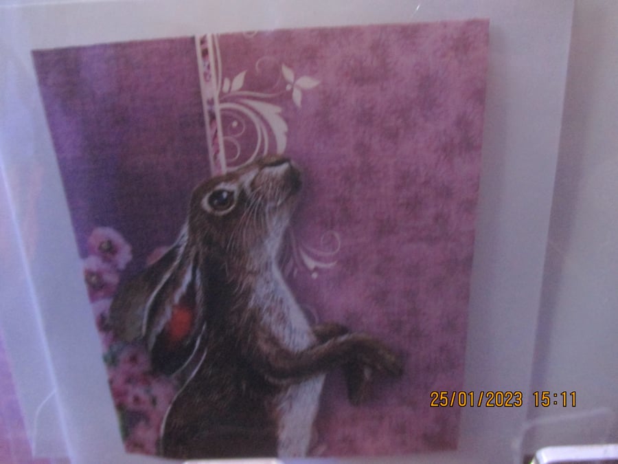 Rabbit General Small Card - Folksy