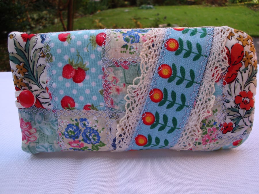 SALE Crazy Patchwork Glasses Case - cotton - l... - Folksy