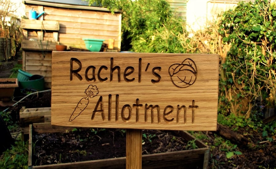 Allotment garden plaque - Folksy