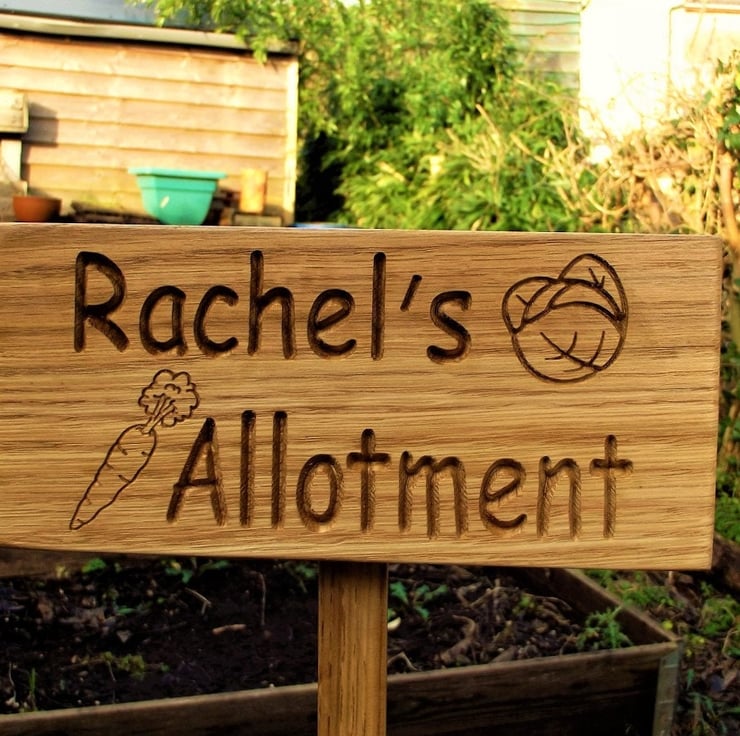 Allotment garden plaque - Folksy