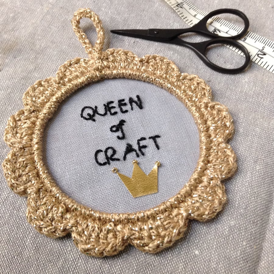 Queen of Craft wall decoration - Folksy