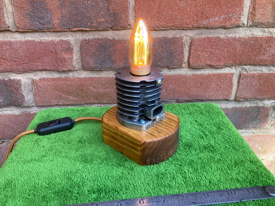 Cylinder Table Lamp, Decorative Upcycled Polish... - Folksy