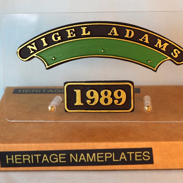 His name on a heritage Great Western nameplate - Folksy
