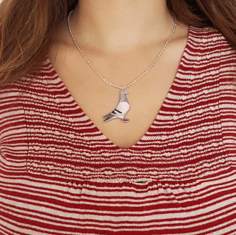 Pigeon necklace - Folksy