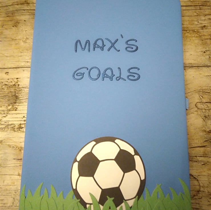 A5 personalised notebook football theme - Folksy