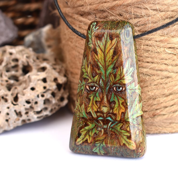 Greenman in the grove. Pyrography pagan wiccan ... - Folksy
