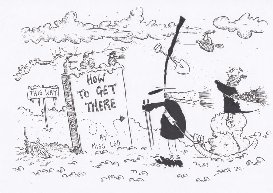 'The Guidebook' an A4 sized original artwork - Folksy