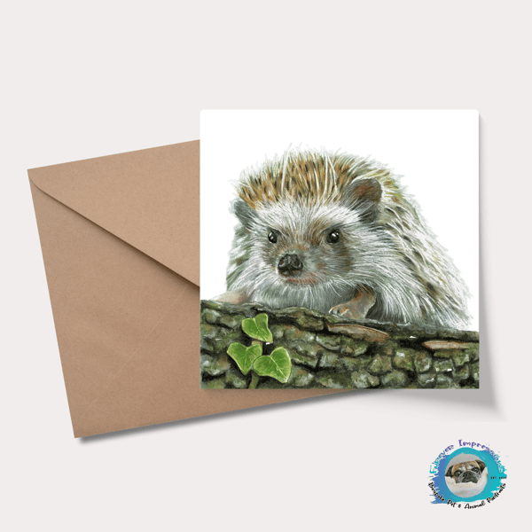 Hedgehog Greetings Card - Folksy