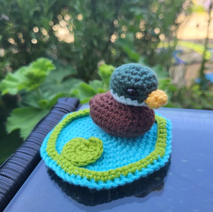 Handmade crochet rubber duck mallard - Folksy