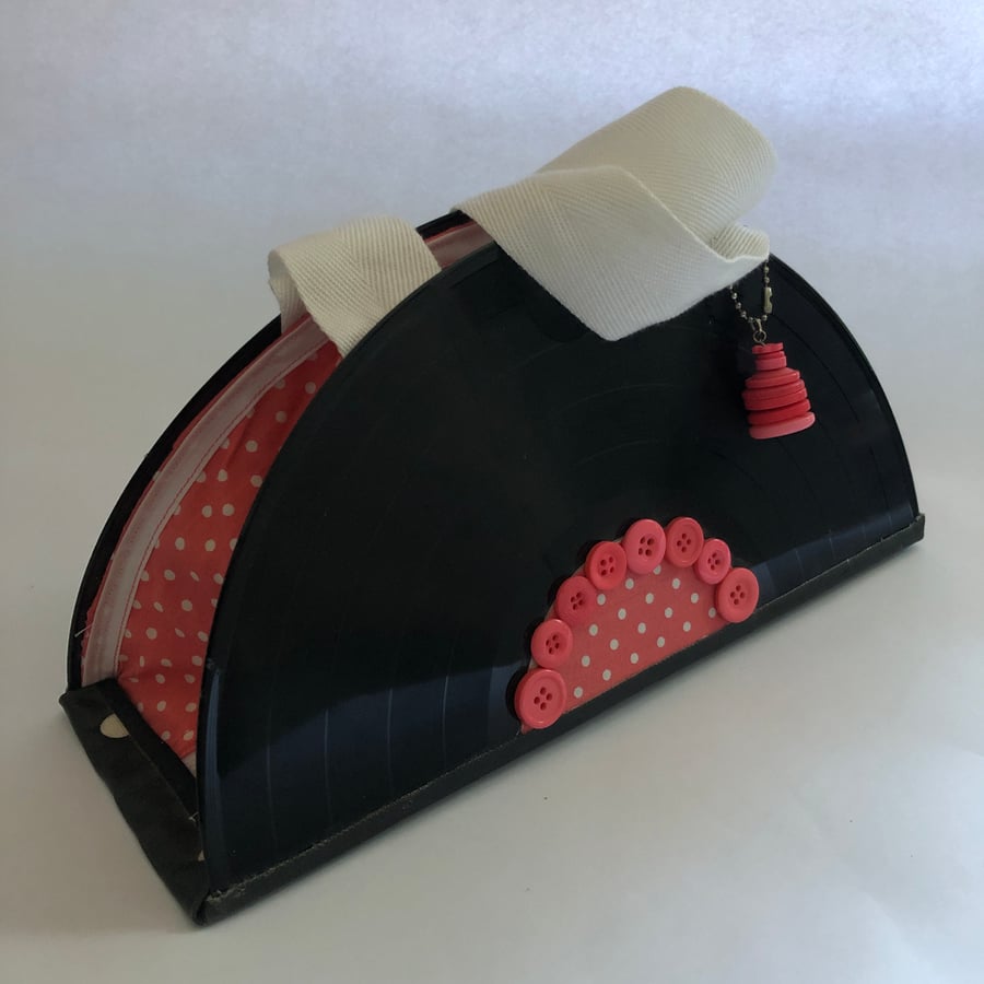 Retro Style Rockabilly Handbag Pink Polka Dot B... - Folksy